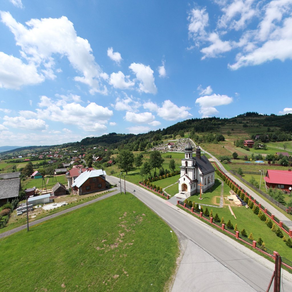 Wycieczki panoramiczne - Gmina Stryszawa z lotu ptaka: Hucisko Pewelka ...